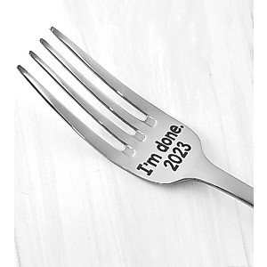 2023 I'm Done Stick a Fork in Me, I'm Done, Funny Gag Gift for coworker, boss, men, women