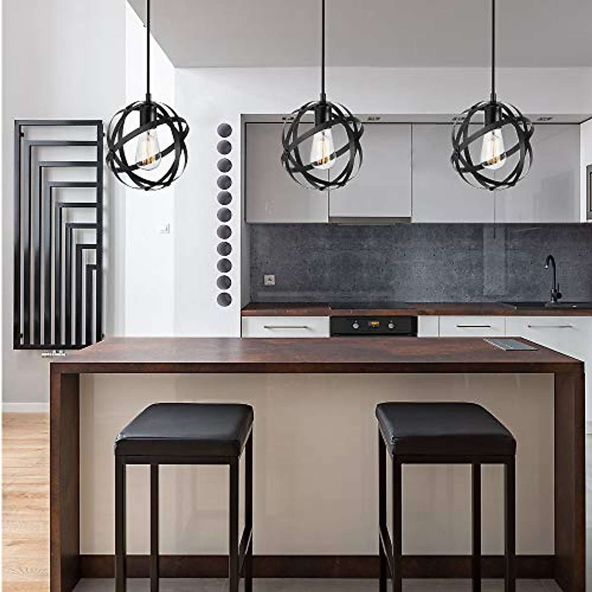 Globe Electric Tatum 1 Pendant Lighting 60876, Dark Bronze with Black Cord