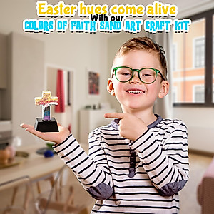 Colors of Faith Sand Art Craft Kit - Crafts for Kids and Fun Home Activities - Makes 12