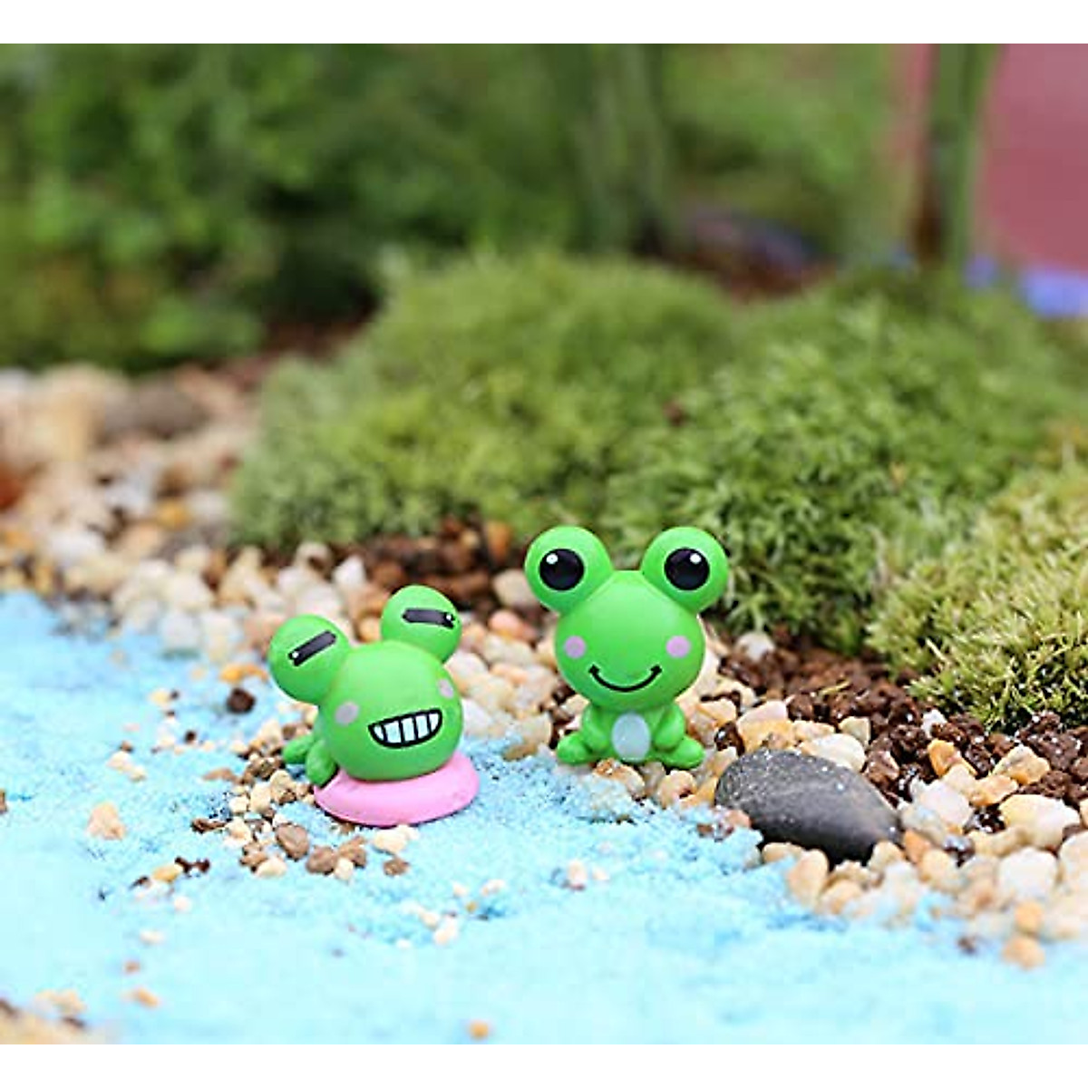 24 Pcs Resin Mini Frogs Cute Frog Miniature Figurines Animals Model Fairy Garden Miniature Moss Landscape DIY Terrarium Crafts Ornament Accessories for Home Décor (24 Pcs)