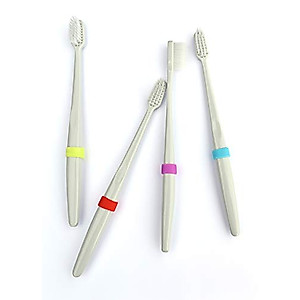 Toothbrush Marker by CUPmarker - Set of 6 Reusable & Adjustable Toothbrush Labels for Standard Toothbrushes