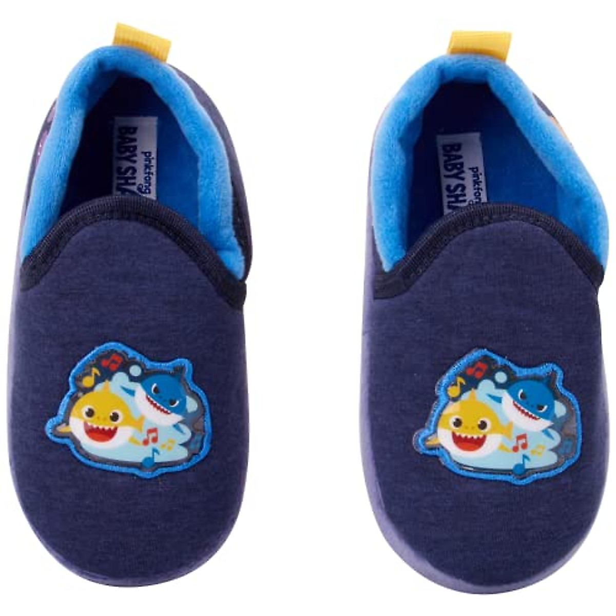 Nickelodeon Toddler Boys' and Girls’ Baby Shark Slippers - Plush Fuzzy Slippers, Non-Skid Sole (5-12 Toddler/Kid), Size 7-8 Toddler, Baby Shark Blue