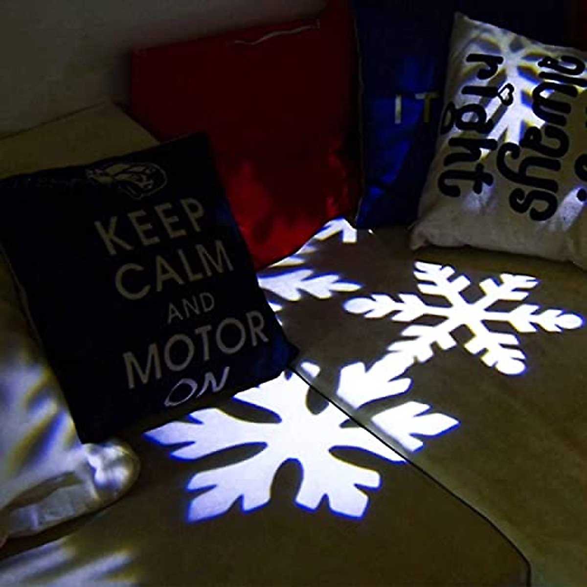 Christmas Light Projector, LANGTU 2022 Upgraded LED Christmas Halloween Lights Outdoor Indoor Snowflake Rotating Projector Lamp with 16 Themes for Garden Party New Year Xmas