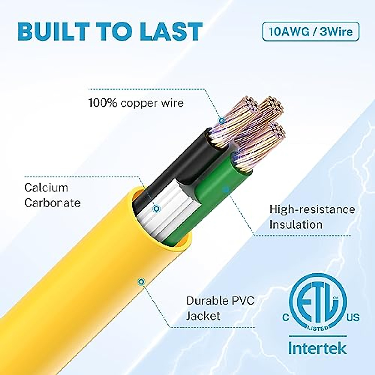Kohree NEMA L5-30P to L14-30R Adapter Cord, 3 Prong to 4 Prong Generator Adapter, STW 10 AWG 12", 30 Amp L5-30P Male Generator to L14-30R Transfer Switch Female Adapter