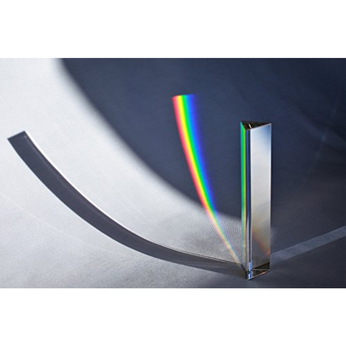 Photography Prism with Cleaning Pouch - Best Crystal Glass Triangular Prism for Photos and Teaching Light Spectrum - Portable 6 Inch Optical Rainbow Prism