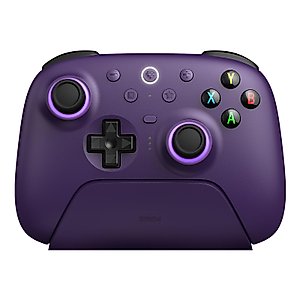 8BitDo Ultimate 2 Wireless Controller for Windows & Android, Gaming Controller with TMR Joysticks, Switchable Hall Effect/Tactile Triggers, RGB Fire Ring, 8Speed Wireless Tech, Purple