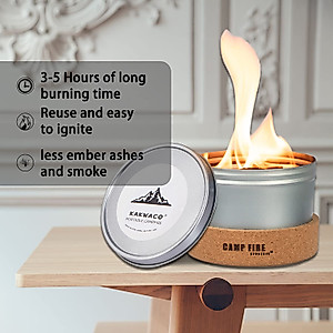 2 Pack of Portable Campfire Bonfire Candle Can Smore Maker Outdoor Fire Pit for Picnic Camping Hiking Fishing Climbing Emergency