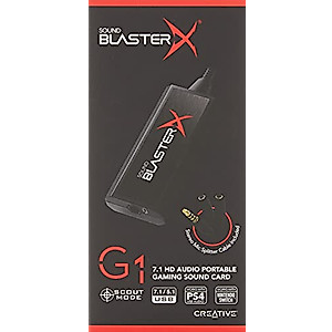 Creative Sound BlasterX G1 7.1 Portable HD Gaming USB DAC and Sound Card (70SB171000000)
