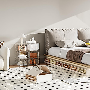 MSHOMELY 4 Pack Bed Sheet Organizers and Storage, Foldable Sheet Organizer for Linen Closet, Plastic Sheets Set Linen Closet Organizer Folder for Bedding Sheets, Duvet Covers, Pillow Case, White