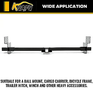 KUAFU Universal RV Trailer Hitch 2 Inch Class 3 Mount Receiver Tow Hitch Fits UP to 72" Frame Replacement for 13703 Adjustable