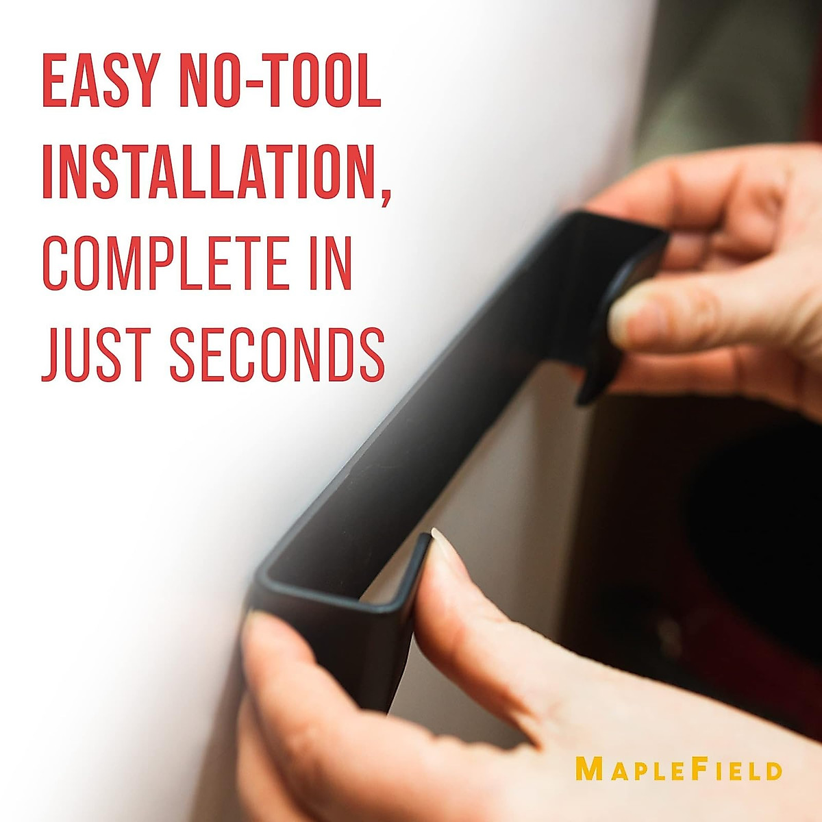 Pot Lid Organizer for Cabinet Door - Pan Lid Holder Cabinet Door - 6" & 9" Pot Lid Holder Wall Mount - Plastic Peel & Stick Cabinet Door Pan Lid Organizer - Lid Holder for Cabinet Door - 6 Pack