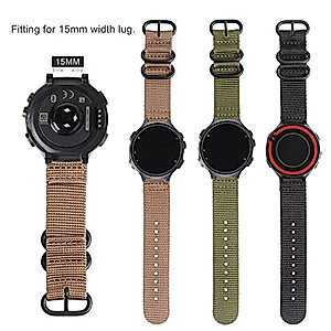 Zeit Diktator Watch band Compatible with Garmin forerunner 220/230/235/620/630/735XT/235 Lite,nylon smart watch replacement band,optional color (Black)