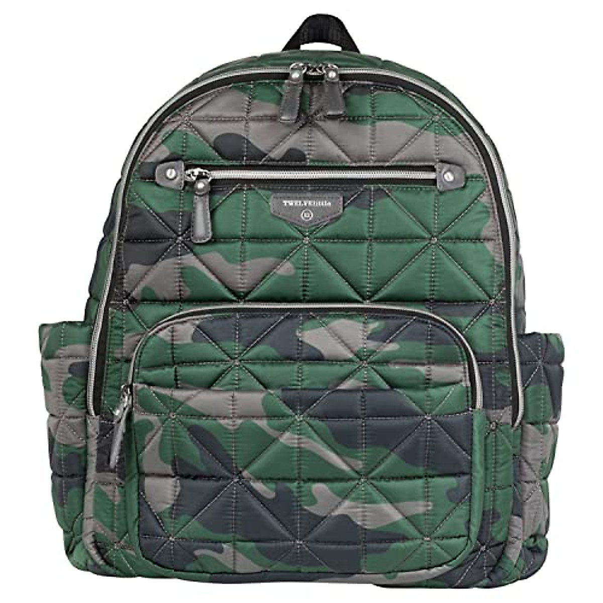 TWELVElittle Companion DiaperBag Backpack (Camo Print) 3.0 *NEW* - Includes Changing Pad & Stroller Clips. Insulated pockets. Fashionable Diaperbag Backpack