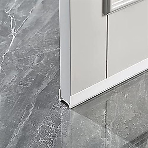 Under Door Draft Stopper, Bottom Seal Weather Stripping - Removable and Washable Insulation Noise Dustproof Strip,Yellow,Blue,Gray, White,Brownunder Bottom Door Weather Stripping (White)