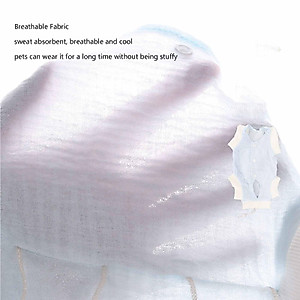 Airshi Cat Postoperative Suit, Breathable Prevent Licking Sweat Absorbent Cat Recovery Suit Button Design for Dogs (S)