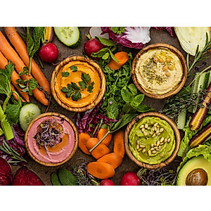 SOLTAKO 4 mini dip bowls set of olive wood - tapas bowls set - small Mediterranean bowl for olives & BBQ sauces - dip bowl for - Ø 6 c