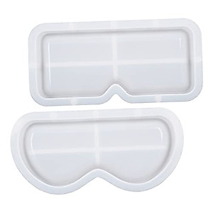 VILLCASE 4 Pcs Resin Glasses Holder Silicone Square Mold Candle Silicone Mold Coaster Resin Mold Candle Resin Mold Jewelry Storage Tray Molds Glasses Tray Resin Mold Silicone Tray Mold