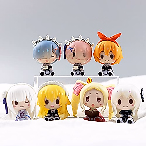 Anime Figure 7pcs/Set Anime Action Figures Girls Toys Collectible Doll Set Anime Statues Anime Stuff (yishijie Set)
