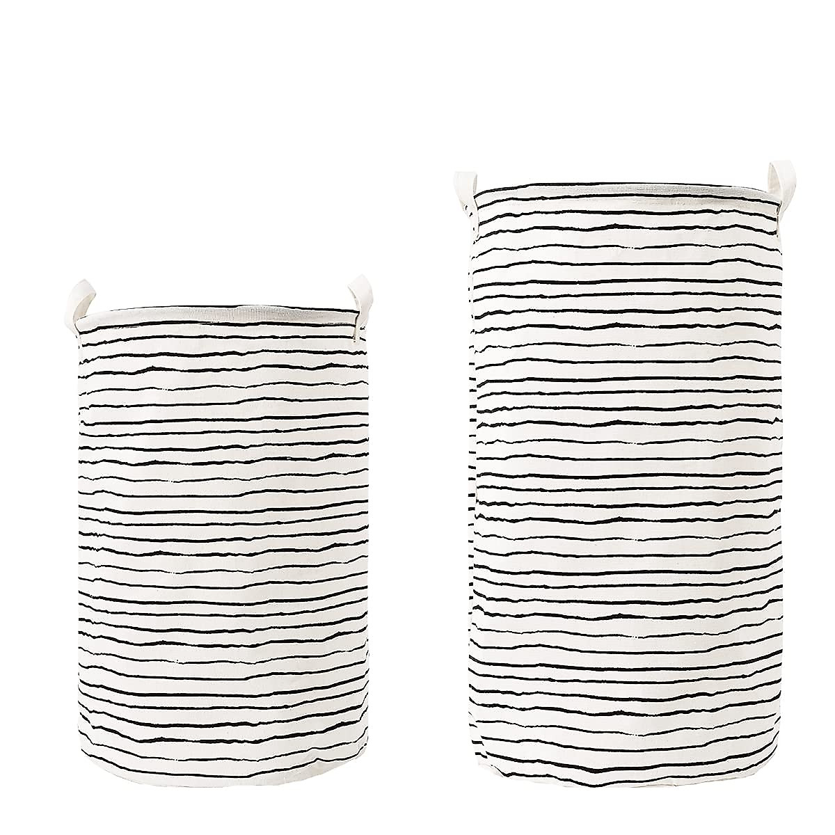 2PCS,Wque Storage bin,Hamper, Baskets,Collapsible Storage,Toys Storage,Laundry,Nursey Baby Gift