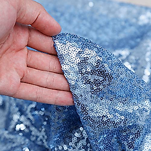 Sequin Table Cloths 60x102 Inches Baby Blue Sparkly Table Cover for Baby Shower Party Boys Birthday Wedding Cake Table Decorations