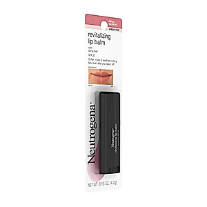 Neutrogena Revitalizing and Moisturizing Tinted Lip Balm with Sun Protective Broad Spectrum SPF 20 Sunscreen, Lip Soothing Balm with a Sheer Tint in Color Petal Glow 40.15 oz