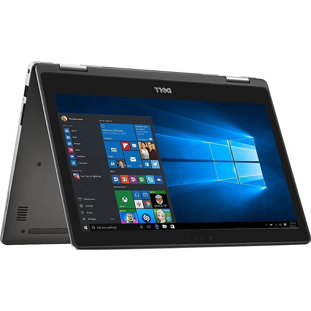 Dell 2017 Inspiron 7000 13.3" 2-in-1 Full HD Touchscreen Convertible Laptop, 7th Intel Core i5-7200u, 8GB DDR4 RAM, 256GB SSD, Backlit Keyboard, Bluetooth, HDMI, 802.11AC, Windows 10-Silver