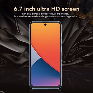 I14 Promax 6.7 Inch Punch Screen 4G Smartphone with 16M Rear and 8M Front Camera for Android 12 4GB RAM 128GB ROM 4000mAh Long Battery Life for Elderly Kids(USA)