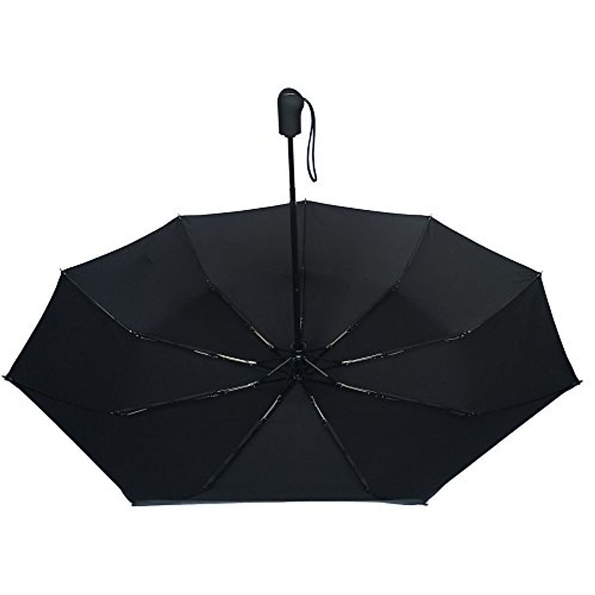 Umenice Automaitc Travel Umbrella Windproof with 210t Fabric Black