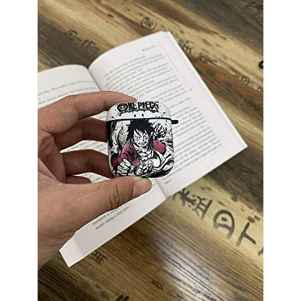 N-brand Be Applicable Case for Airpods 1&2,Cute Funny Cartoon Character TPU Cover ,(Designed for Kids Girl and Boys) (Luffy)