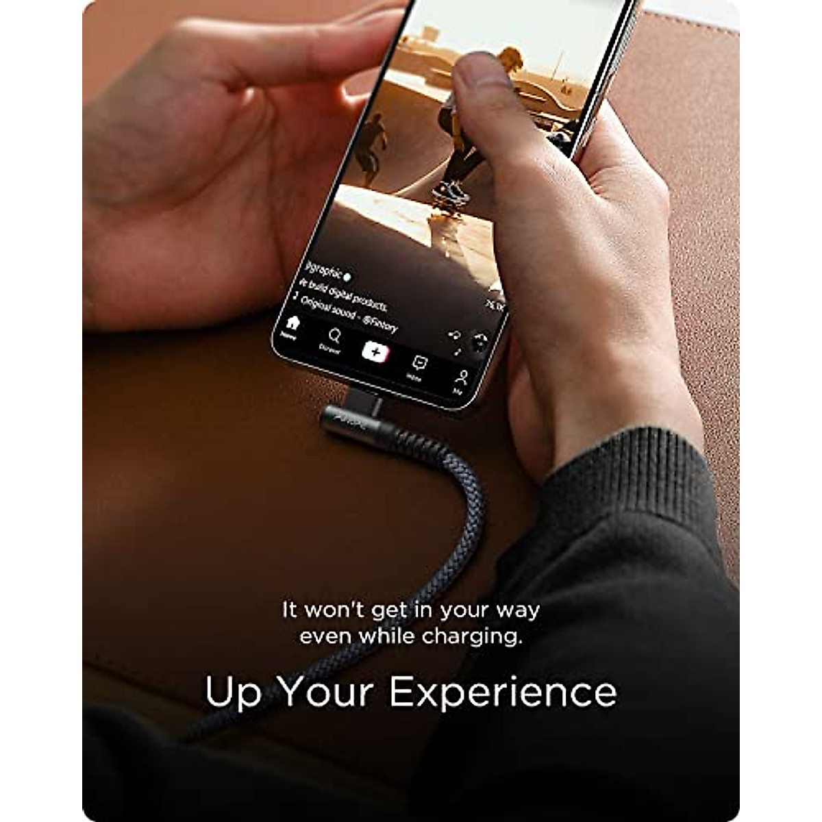 USB C Cable, [2-Pack, 6.6ft] 3.1A Type C Charger Fast Charging Cable Right Angle, Durable Nylon Braided USB C Charging Cable Compatible with Galaxy S10 S9 Plus S21, Note 10 9 LG, Type C Charger