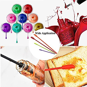 Beauty Spatula, 4 PCS Makeup Spatula Mini Spatula for Cosmetics and Kitchen Jar, Last Drop Small Silicone Spatula for Beauty and Kitchen Tiny Spatula 3 Sizes (4)