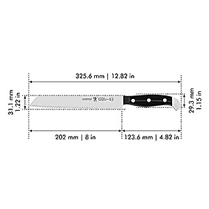 HENCKELS Statement Razor-Sharp 8-inch Bread Knife, Cake Knife, German Engineered Informed by 100+ Years of Mastery