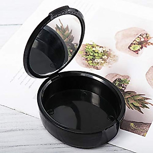 FALOME 2pcs Denture Case Denture Bath Box Denture Retainer Container False Teeth Storage Box with Mirror