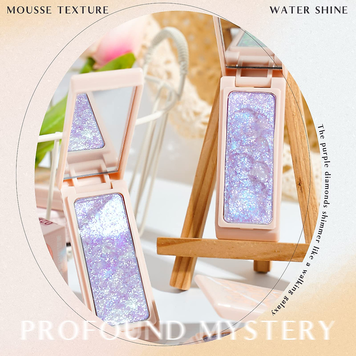 HOSAILY Shimmer Face Highlighter Palette Powder Glitter Highlighter Contouring Makeup Creamy Inner Corner Eye Highlighter Illuminator for Brighten Eye Face Cheek Highlighter Concealer Palette (1#)