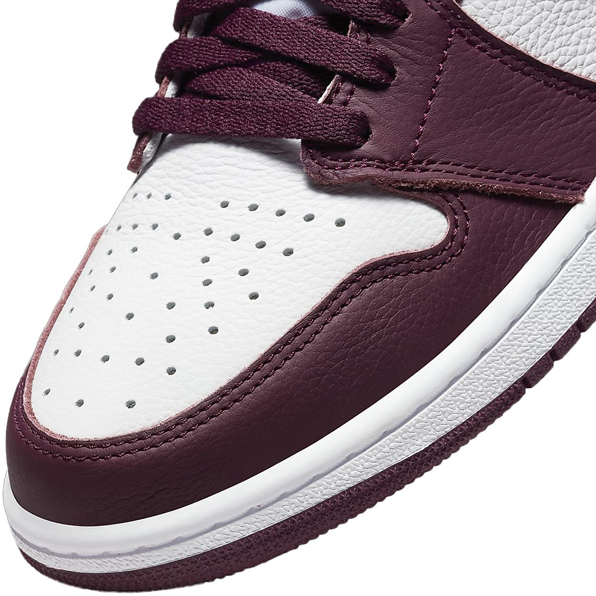 Nike Men's Air Jordan 1 Retro High Sneaker, Bordeaux/White-metallic Silver, 10
