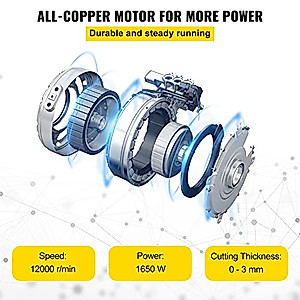 VEVOR Woodworking Benchtop Jointers 6inch with 1650W Motor,Heavy Duty Benchtop Planer Precise Cutterhead 2000rpm,2 Push Blocks Fence Depth Scale,Large Aluminum Work Table for Woodworking