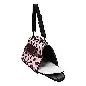 PET LIFE Folding Zippered Casual Airline Approved Fashion Travel Pet Dog Carrier with Bottle Holder, Medium, Plaid