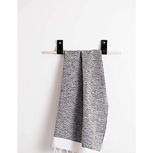 KEYAIIRA - Small Leather Wall Hook, wall hanging strap towel hook for wall leather loop strap for scarf storage boat paddle holder minimal towel bar rack storage