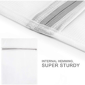 3Pcs Durable Fine Mesh Washer Bags For Delicate Clothes. Suitable For Full-size Washing Machines and Portable Washing Machines, 12 x 16 inches (XYD-9)
