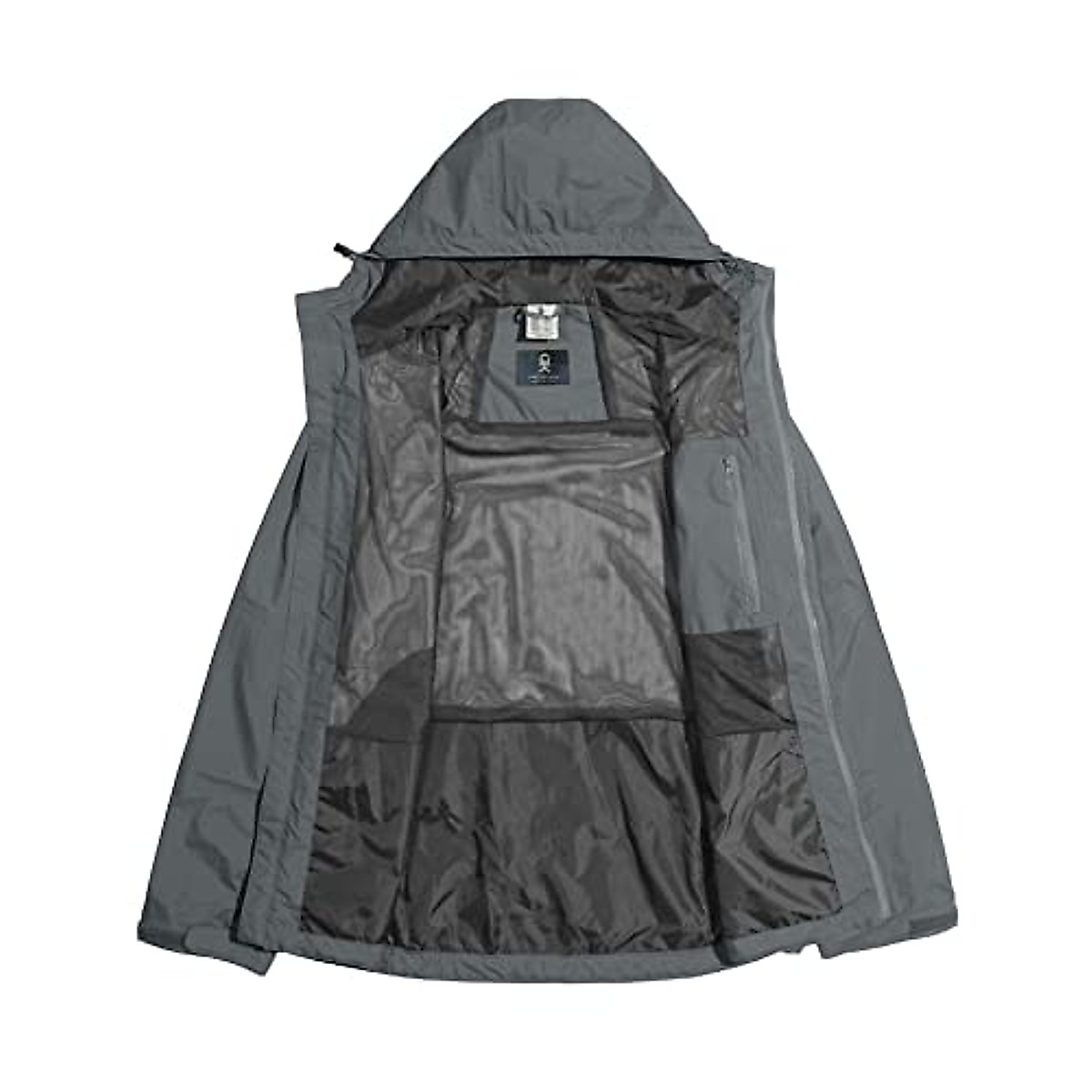 Little Donkey Andy Men's Waterproof Rain Jacket Windproof Light Jacket, Breathable Outdoor Rain Shell with Hood for Hiking Travel Golf Grey M