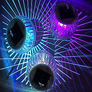 Solar Floating Pool Lights, IP65 Waterproof LED Globe Night Light Color Changing Hangable Ball Light for Pond,Garden,Backyard,Party 1PCS