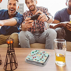 Pug christmas fabric cute pugs design Game Card Case for Swítch Protective Portable Case Box with 12 Cartridge Slots