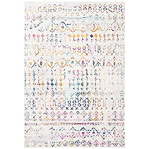 SAFAVIEH Tulum Collection 8' x 10' Ivory/Gold TUL240F Moroccan Boho Distressed Non-Shedding Living Room Bedroom Dining Home Office Area Rug