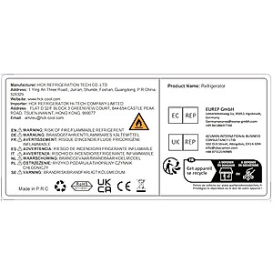 HCK 15 Inch Beverage Fridge, 3.18 cu.ft Beverage Refrigerator 110 can Commercial Grade Built-in Indoor with Glass Door for Soda and Beer, Chills Drinks with 3 Shelves