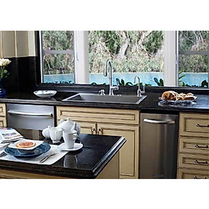 Newport Brass 2470-5103 Jacobean Kitchen Faucet with Metal Lever Handle and Pull, Satin Nickel