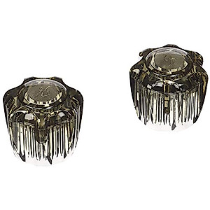 Dura Faucet DF-RKS RV Replacement Hot and Cold Smoked Acrylic Knobs for Faucet