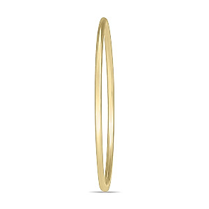 Skinny Thin Domed Stackable 14K Yellow Gold Band (.75 mm)