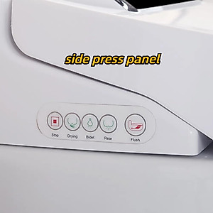 ChicFurnit Portable Smart Toilet with Bidet Built, Smart Toilets with Dryer and Warm Water, Heated Bidet Seat Toilet