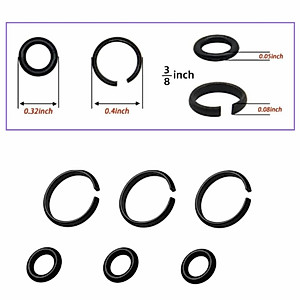 (6+6 Sets) 1/2” Impact Retaining Ring Friction Ring & 3/8” Impact Retaining Ring Friction Ring Anvil Clip with O-Ring for Milwaukee Electric Pneumatic Type Impact Wrench