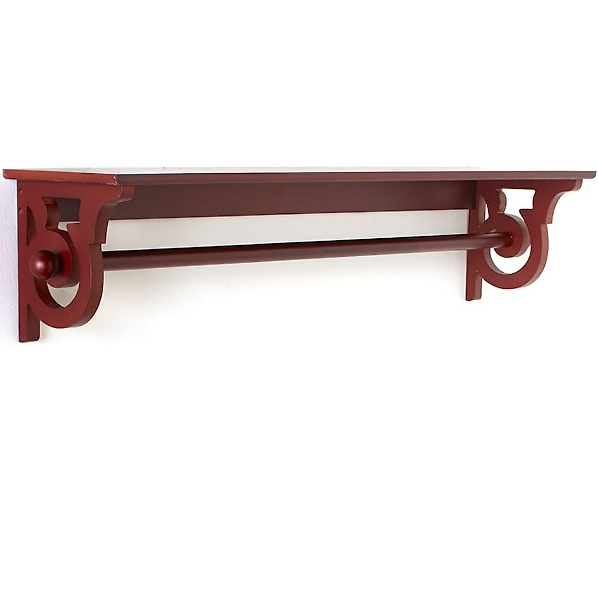 The Lakeside Collection Deluxe Quilt Rack with Shelf - Walnut